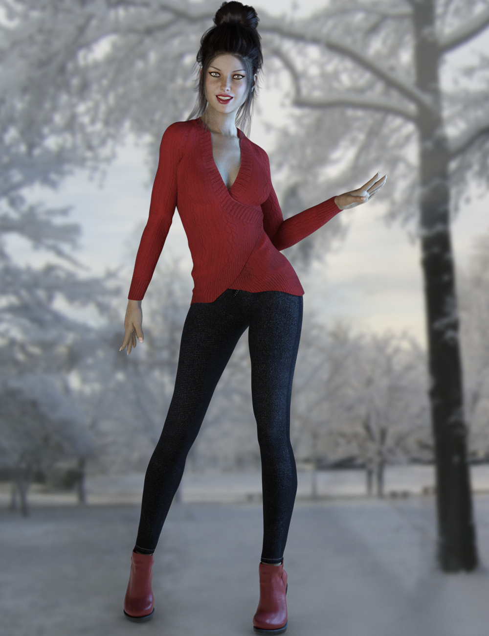 Fashion Sweater Outfit for Genesis 3 Female(s) | Daz 3D