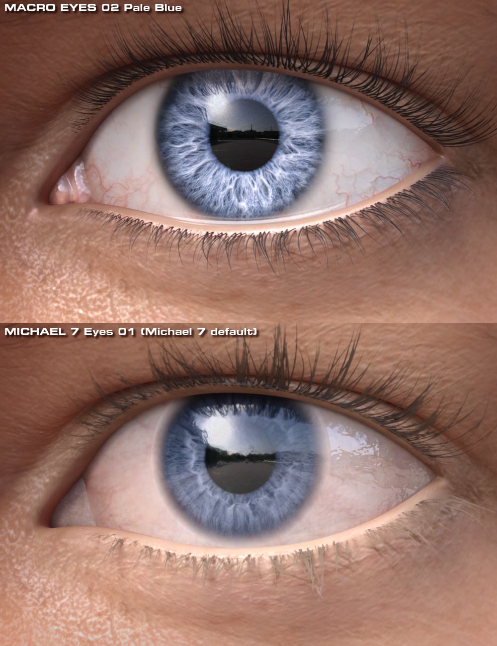 Macro Eyes for Iray Blues and Greens | Daz 3D