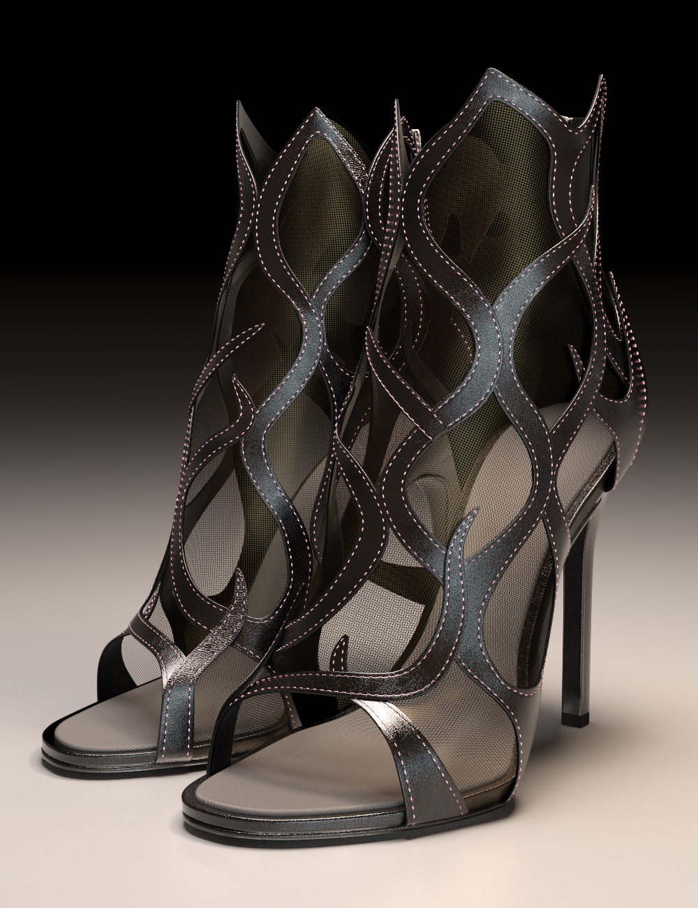 Black Leather Bootie | Daz 3D