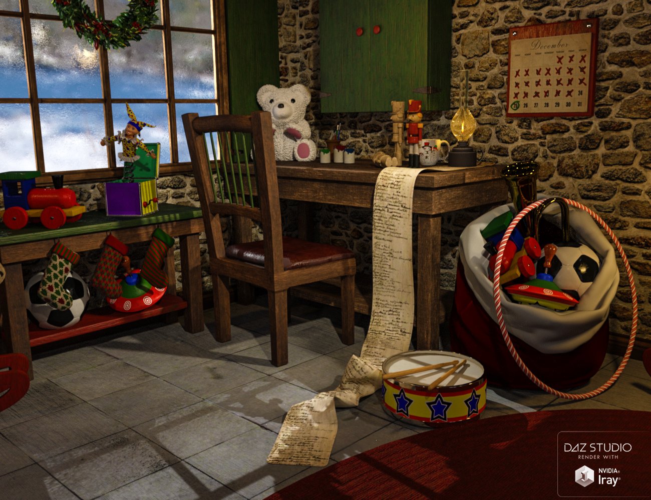 Santa's Toy Workshop | Daz 3D
