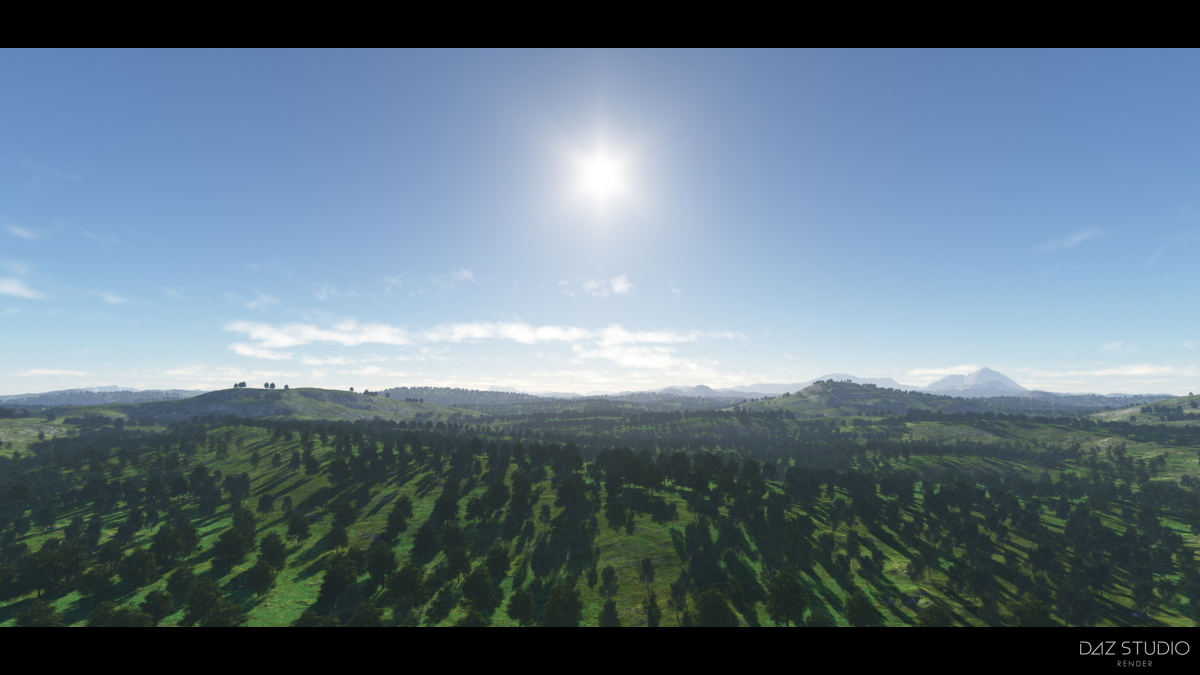 Green Hills Skydome and HDRI | Daz 3D