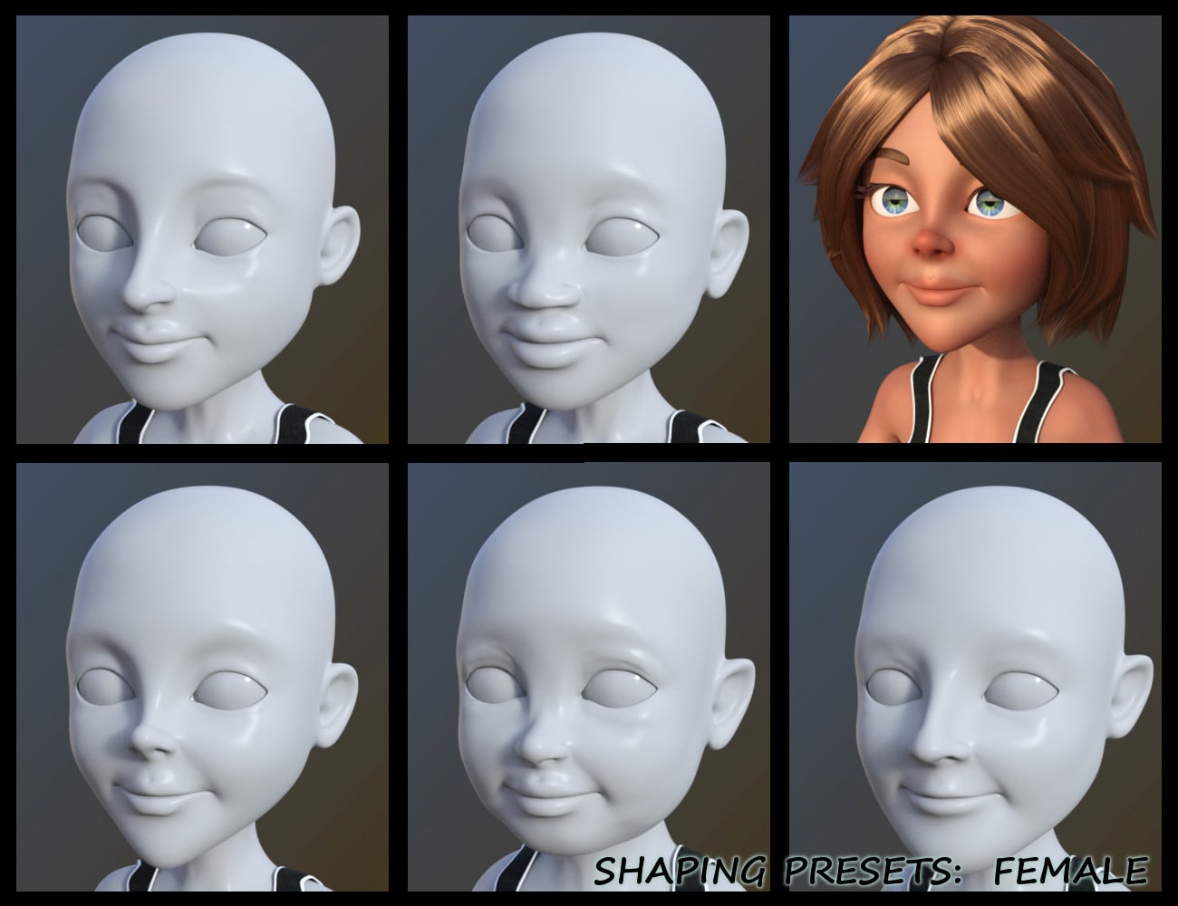 FSL Extended Family Shapes for Toon Generations 2 | Daz 3D