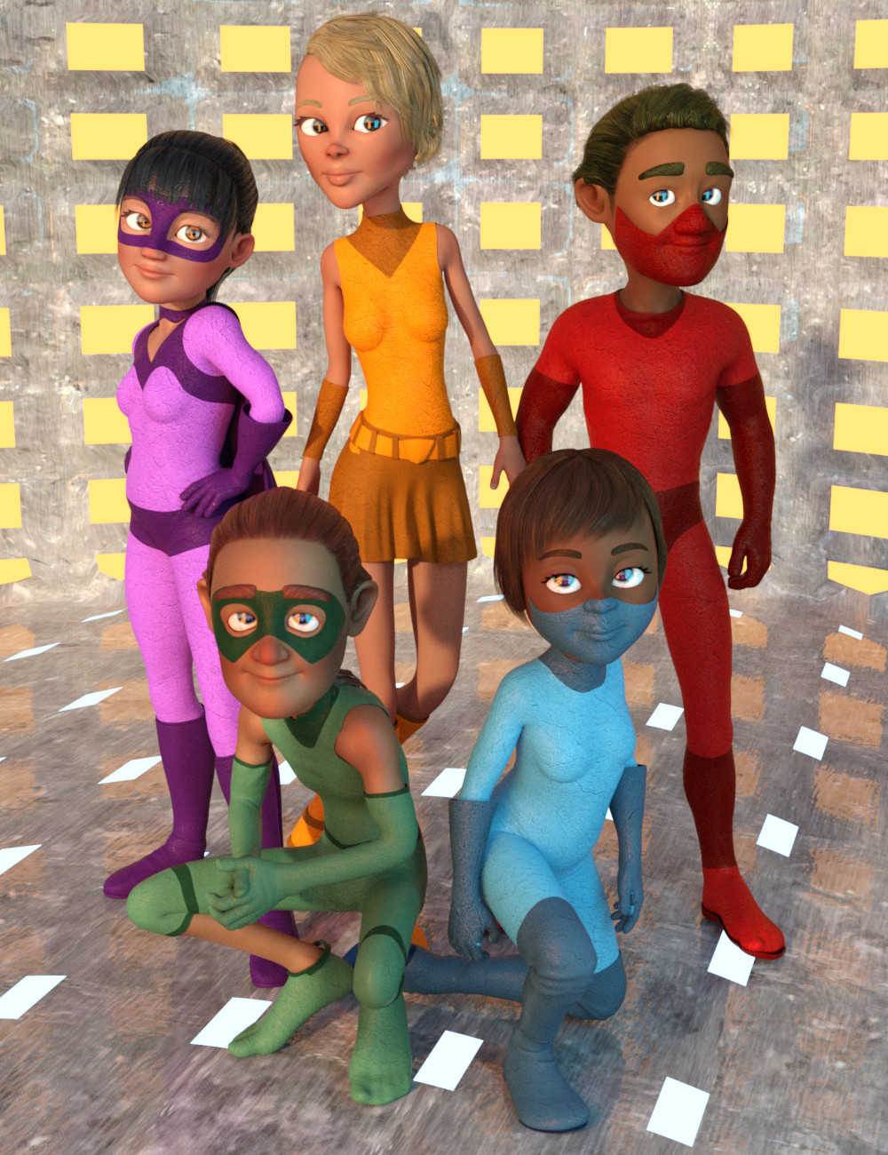 FSL Extended Family Shapes for Toon Generations 2 | Daz 3D