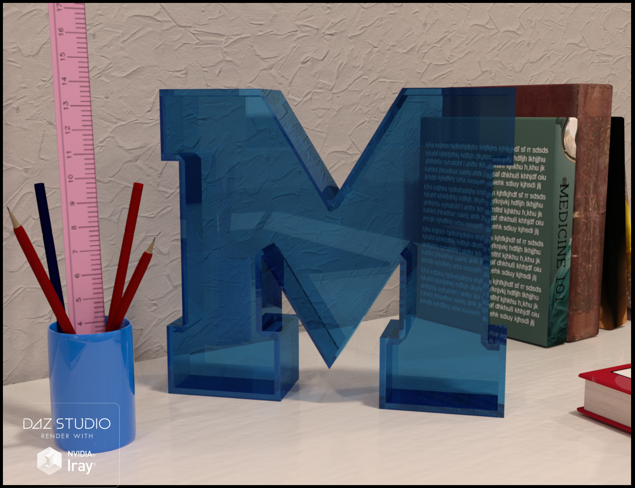 Alphabet and Number Props with Lights for Iray | Daz 3D