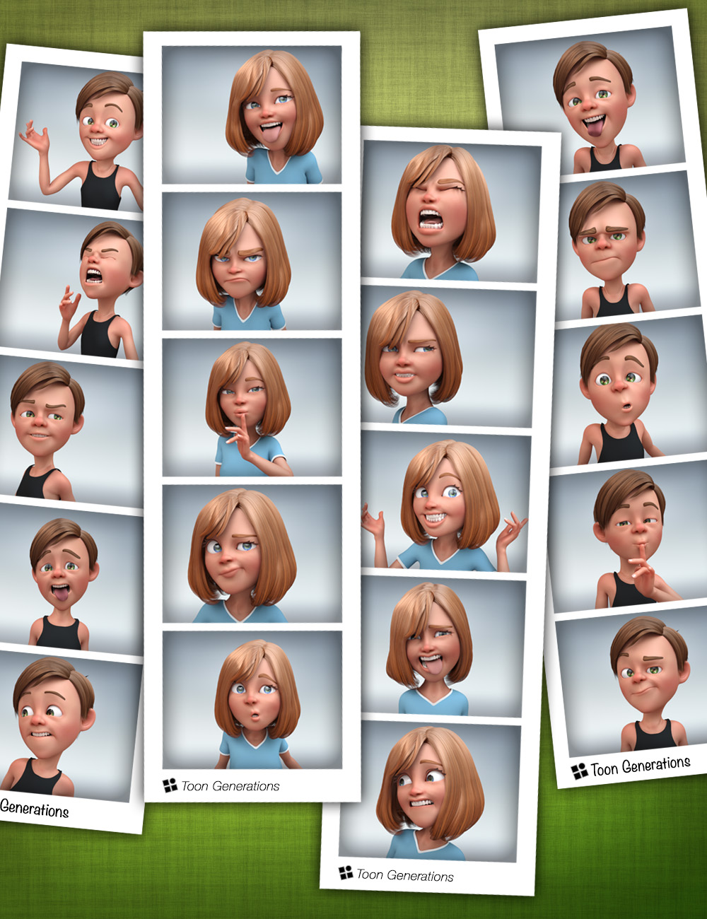Toon Generations 2 Mega Bundle for Genesis 3 Female(s) and Male(s) | Daz 3D