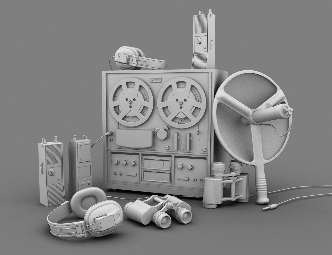 Retro Surveillance Equipment | Daz 3D