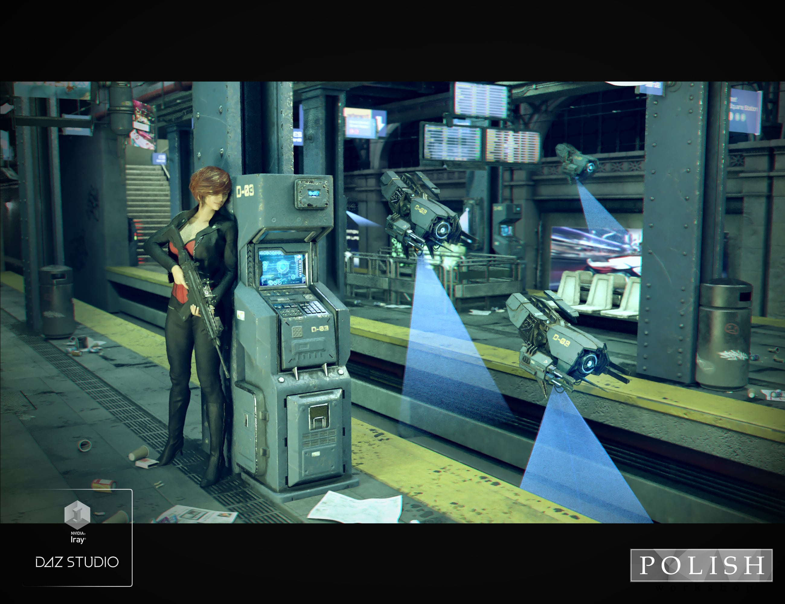 Cyberpunk Subway Station | Daz 3D