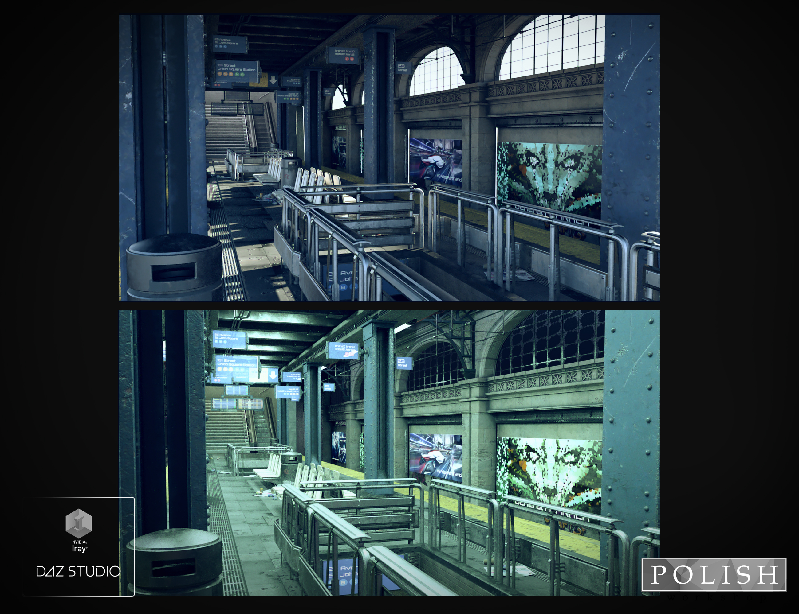 Cyberpunk Subway Station | Daz 3D