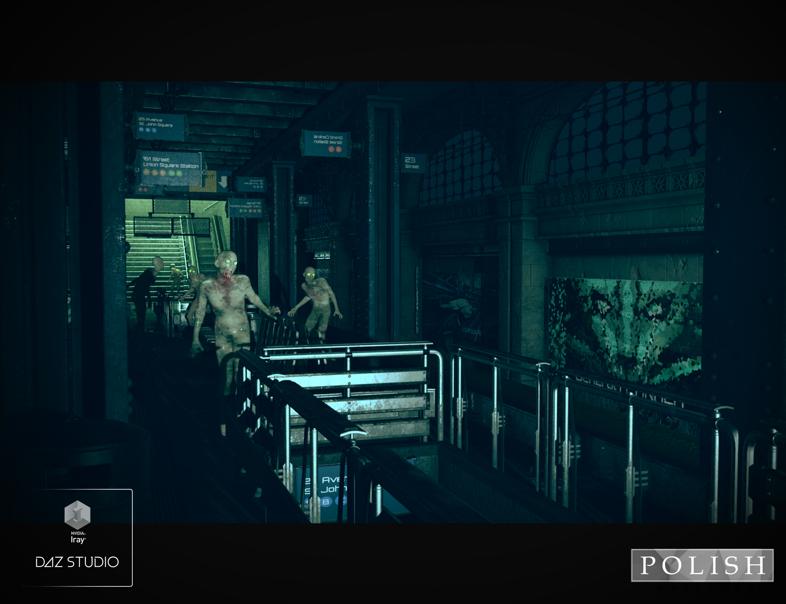 Cyberpunk Subway Station | Daz 3D