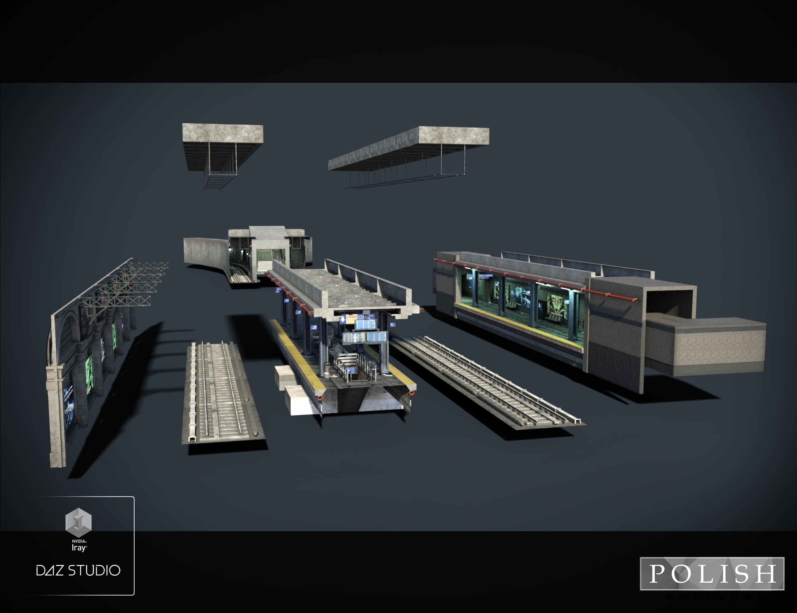Cyberpunk Subway Station | Daz 3D