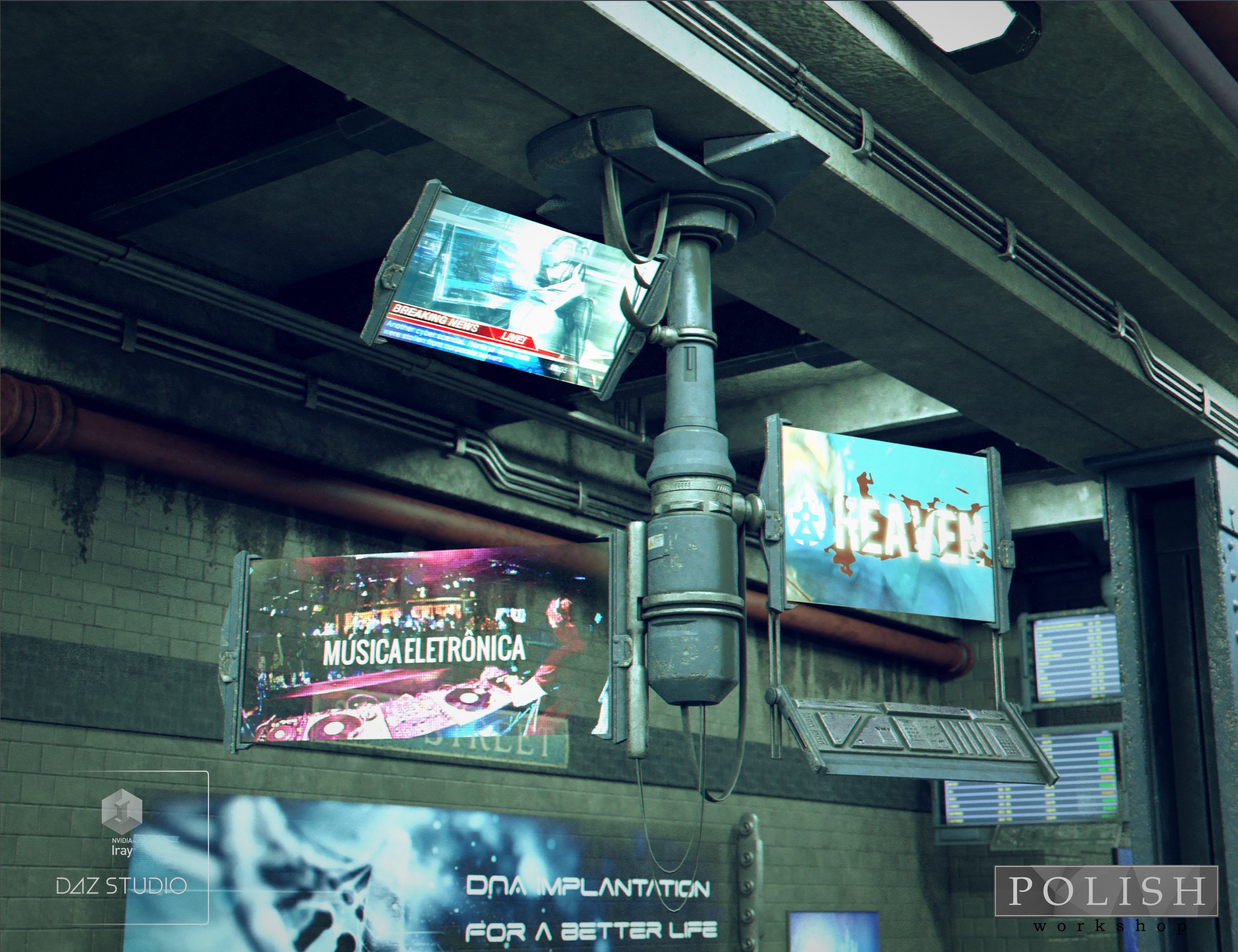 Cyberpunk Subway Station Bundle | Daz 3D