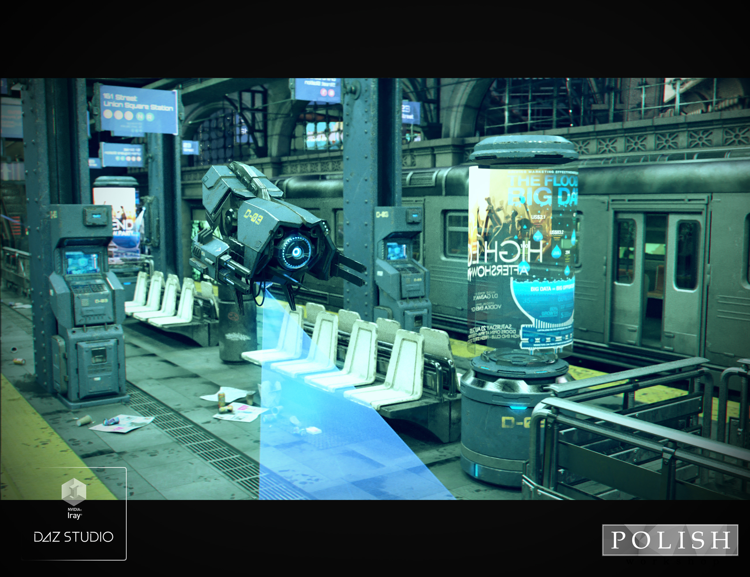 Cyberpunk Subway Station Bundle | Daz 3D