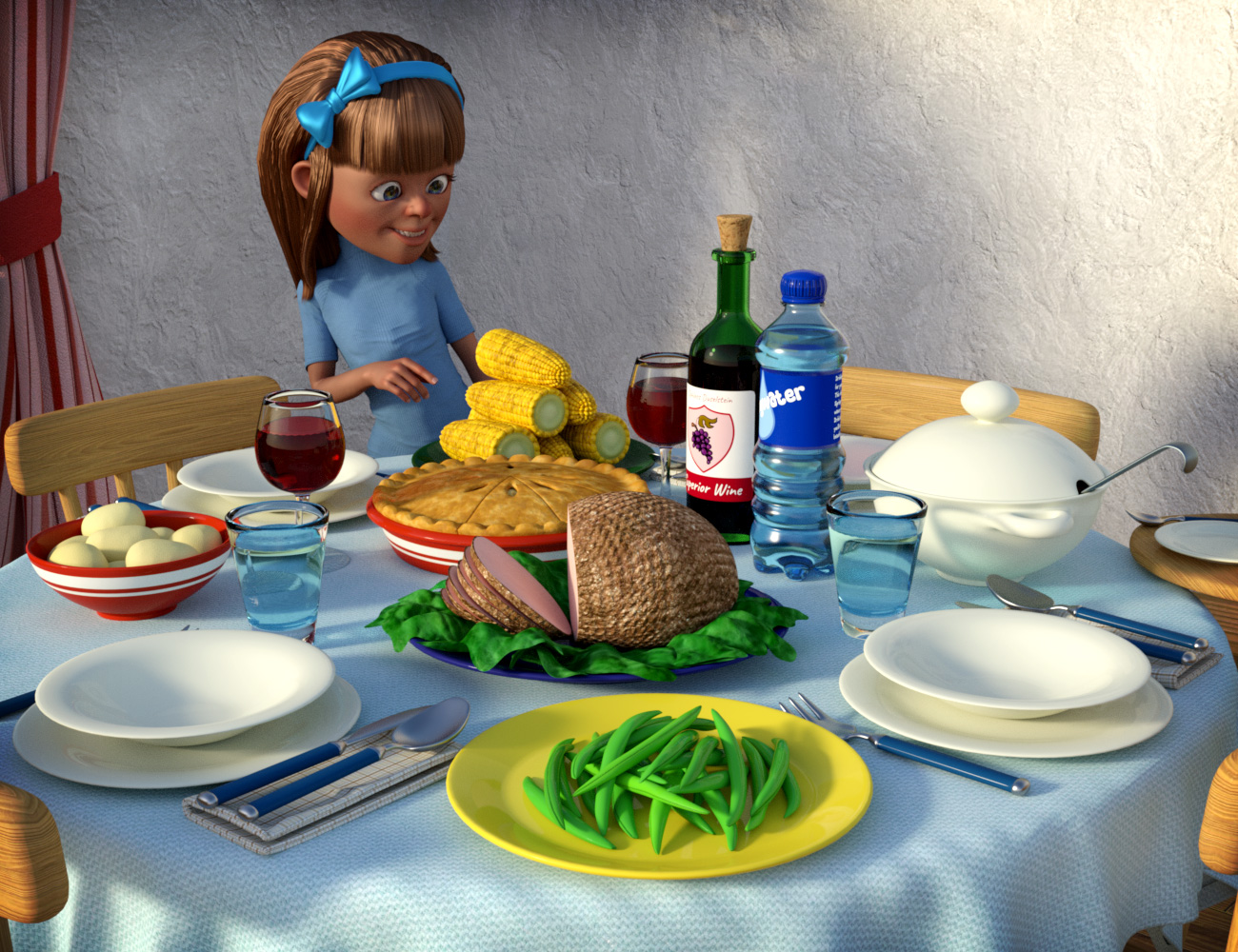 Toon Dinner Props | Daz 3D