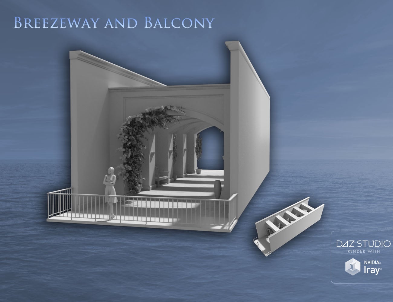 Breezeway and Balcony | Daz 3D