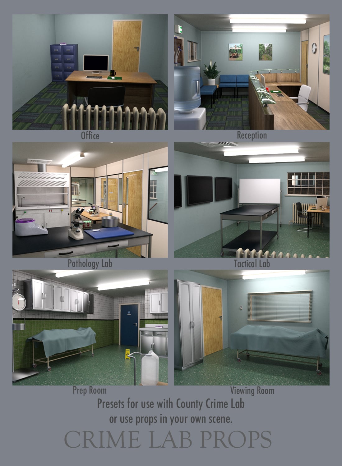 Crime Lab Props | Daz 3D