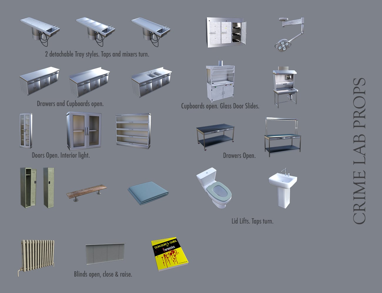 Crime Lab Props | Daz 3D