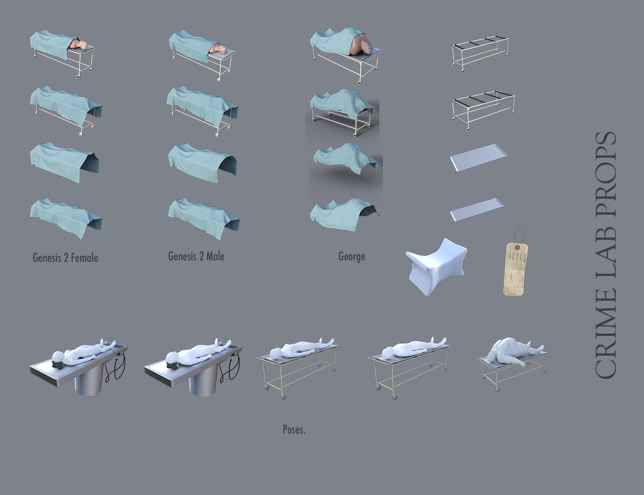 Crime Lab Props | Daz 3D