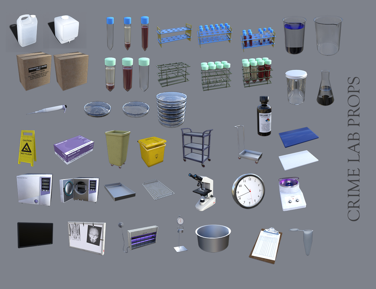 Crime Lab Props | Daz 3D