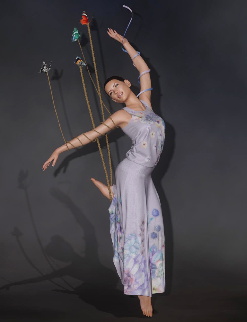 Dance of the Butterfly Poses and Props | Daz 3D