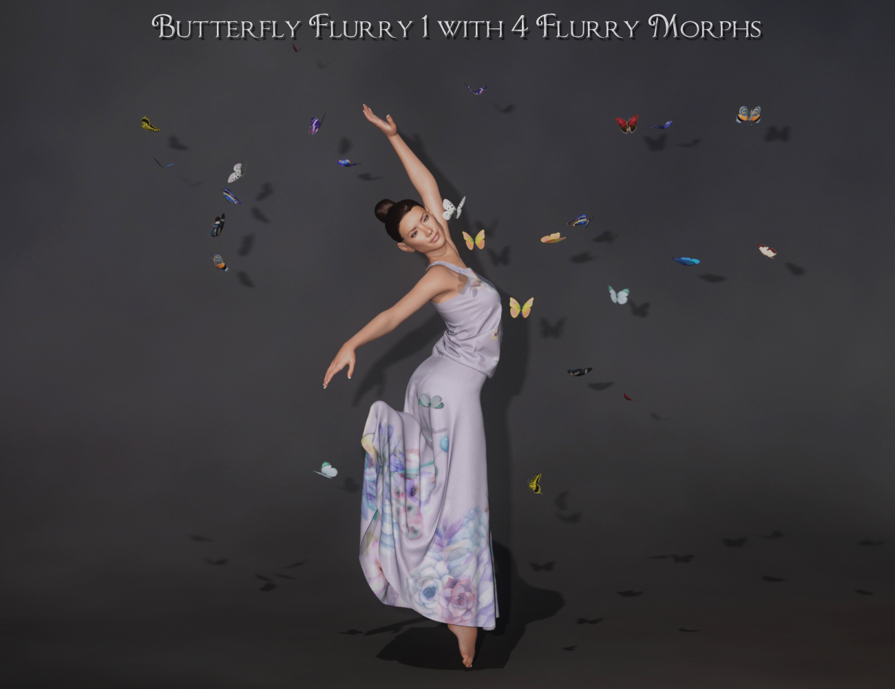 Dance of the Butterfly Poses and Props | Daz 3D
