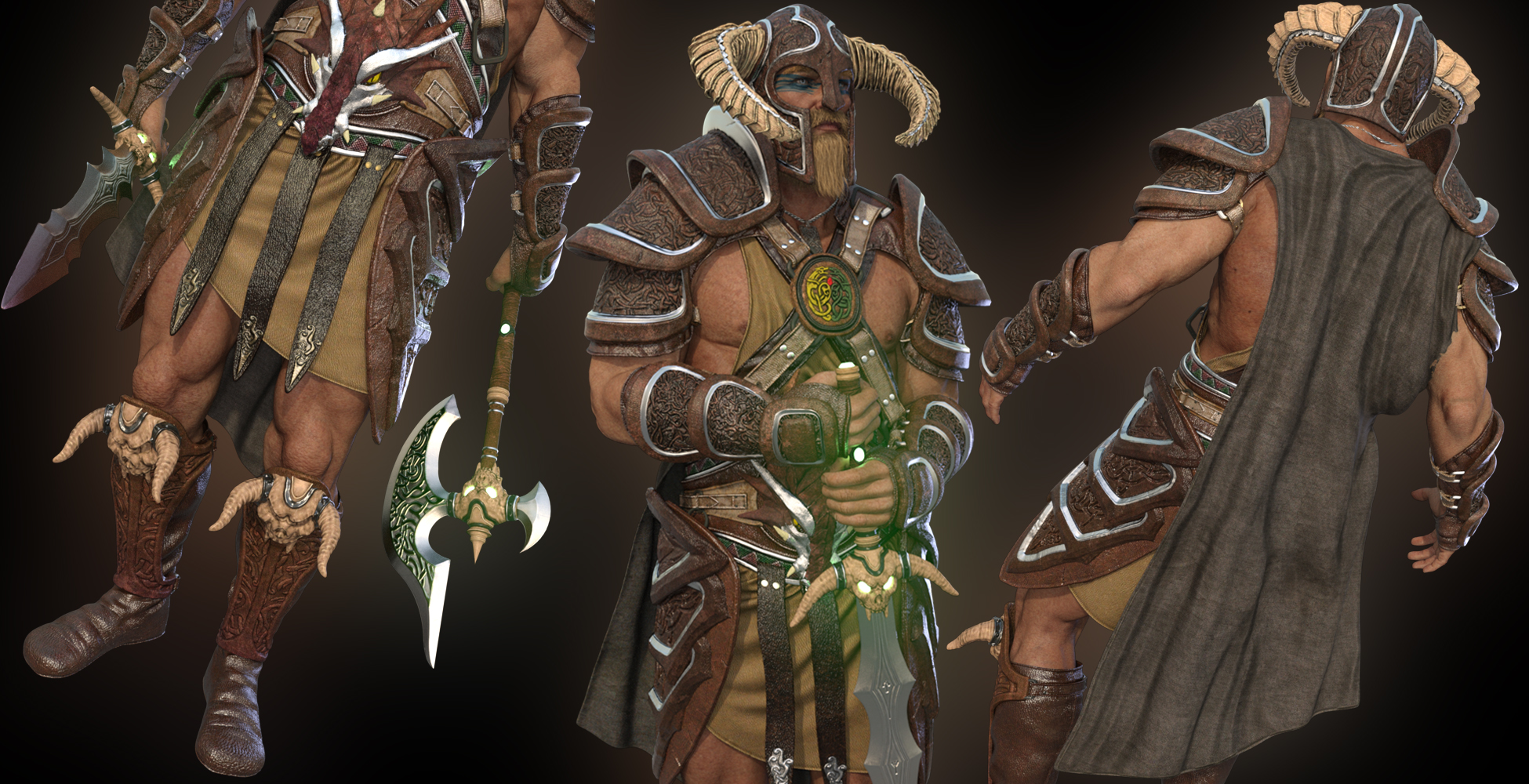 Dragonsbane Barbarian Clothing Textures | Daz 3D