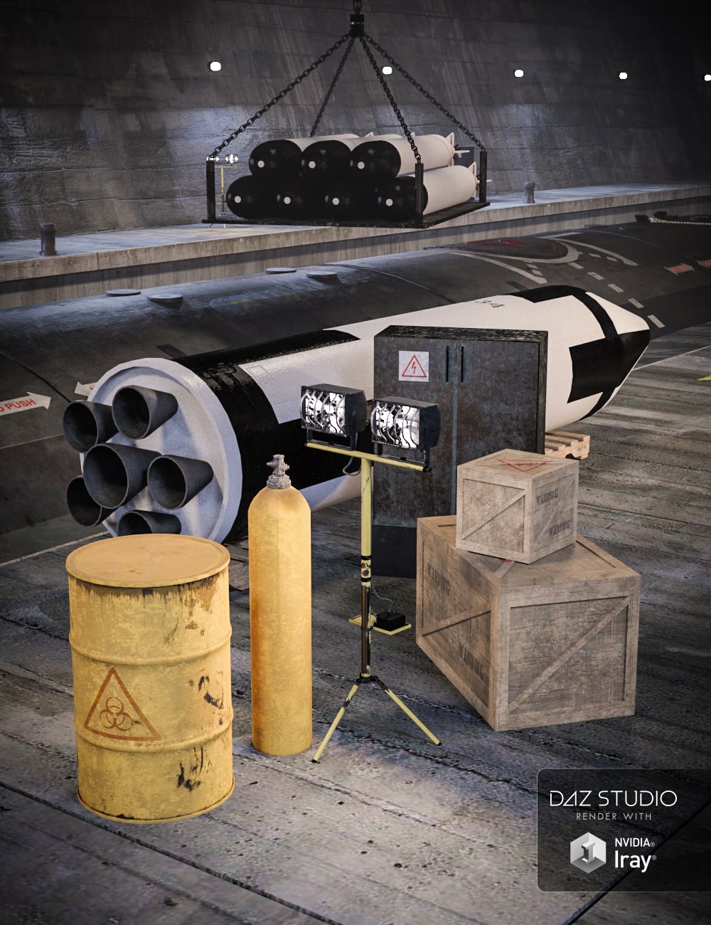 Secret Underground Base Bundle | Daz 3D