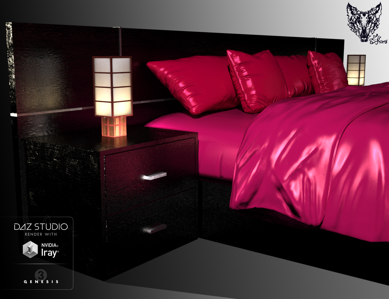 Japanese Style Beds - Mount Fuji | Daz 3D