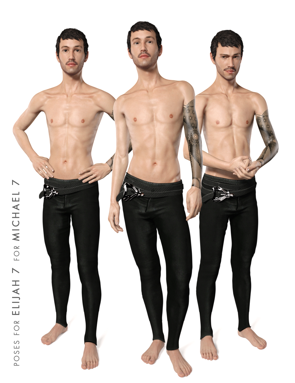 Svelte Poses for Elijah 7 and Michael 7 | Daz 3D