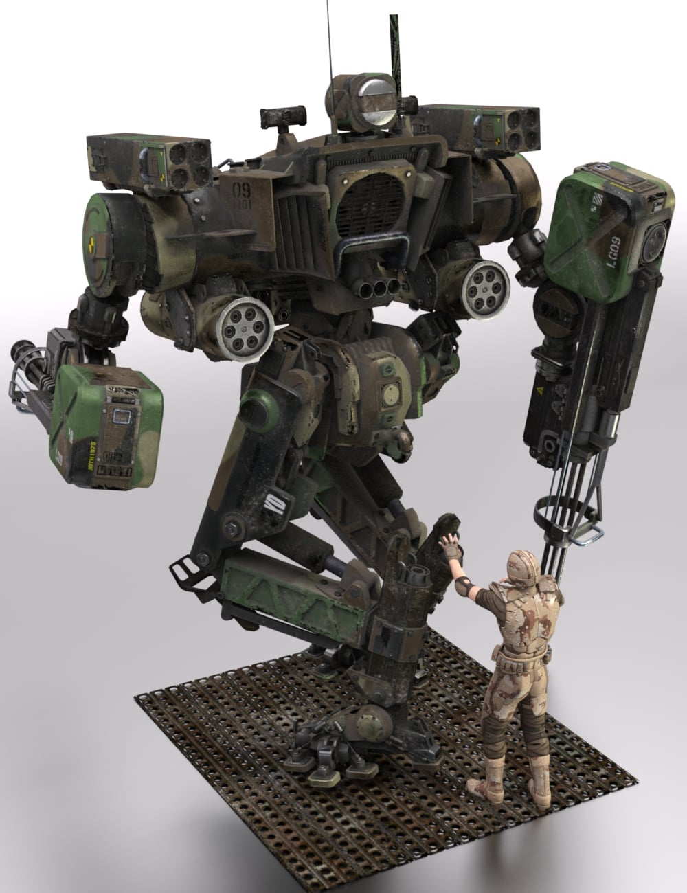 LG09 Combat Mech | Daz 3D