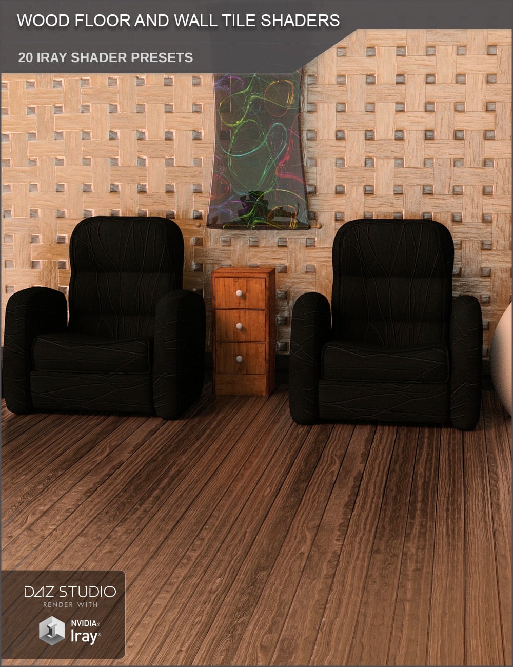 Iray Wood Floor and Wall Tile Shaders and Merchant Resource | Daz 3D