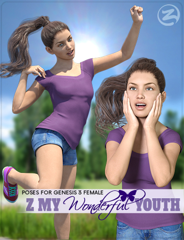 Z My Wonderful Youth - Poses for Genesis 3 Female & Mika 7 | Daz 3D