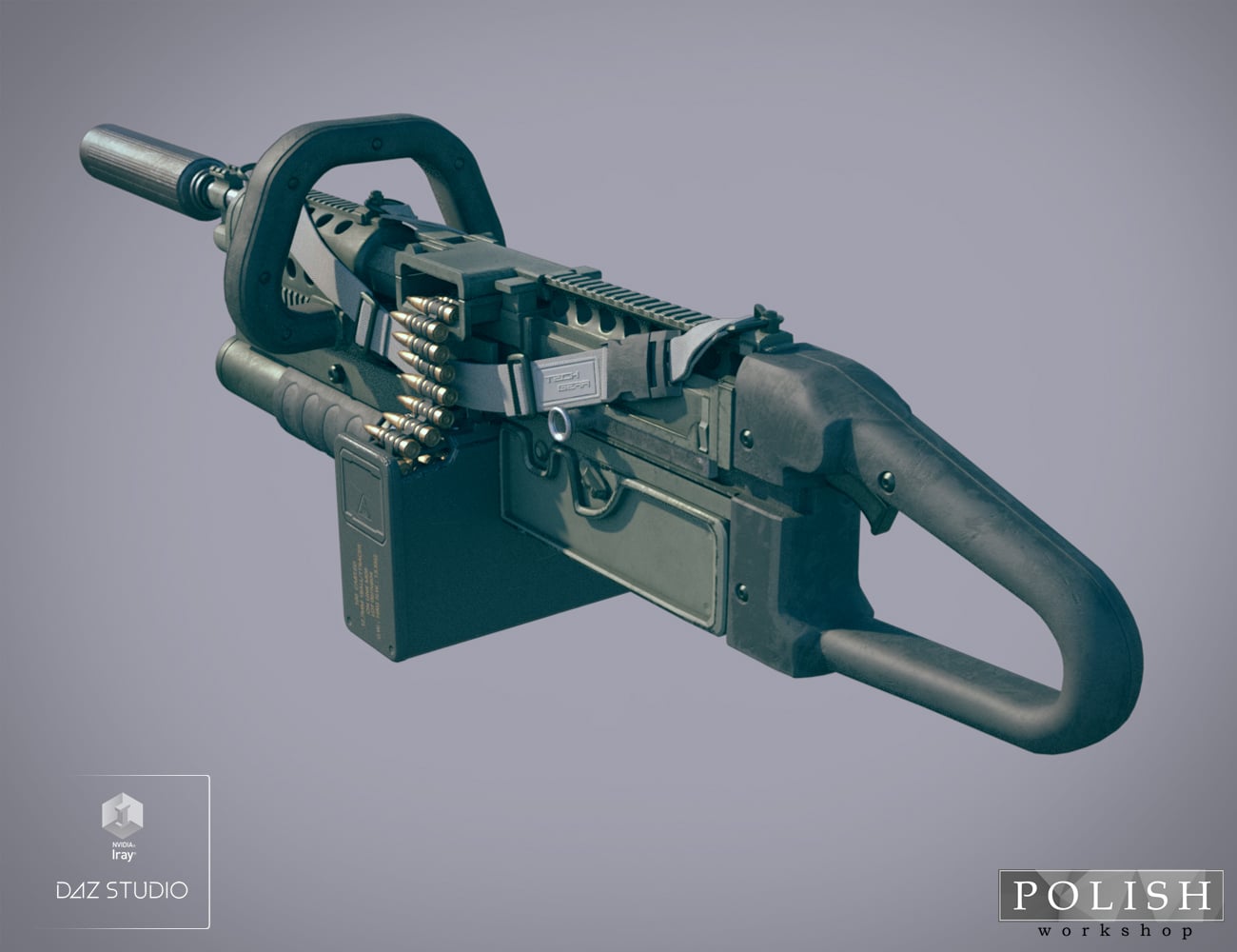 RX Heavy Machine Gun and Poses | Daz 3D