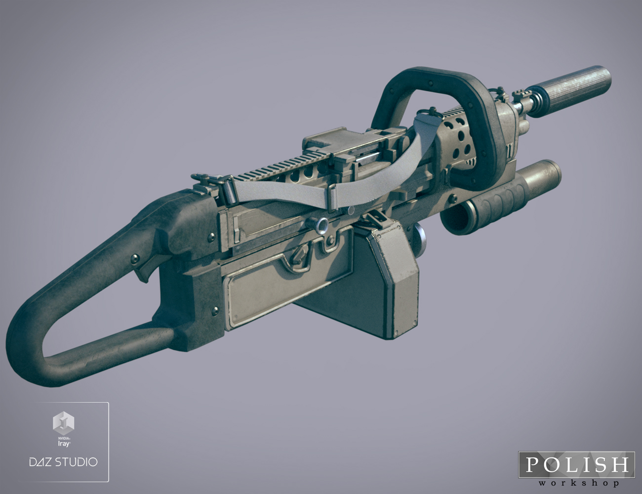RX Heavy Machine Gun and Poses | Daz 3D