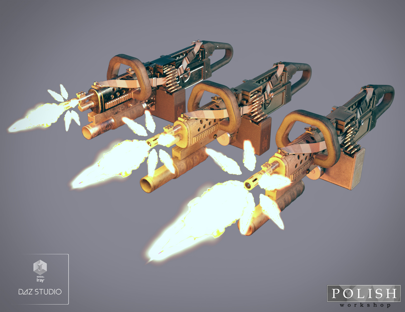 RX Heavy Machine Gun and Poses | Daz 3D