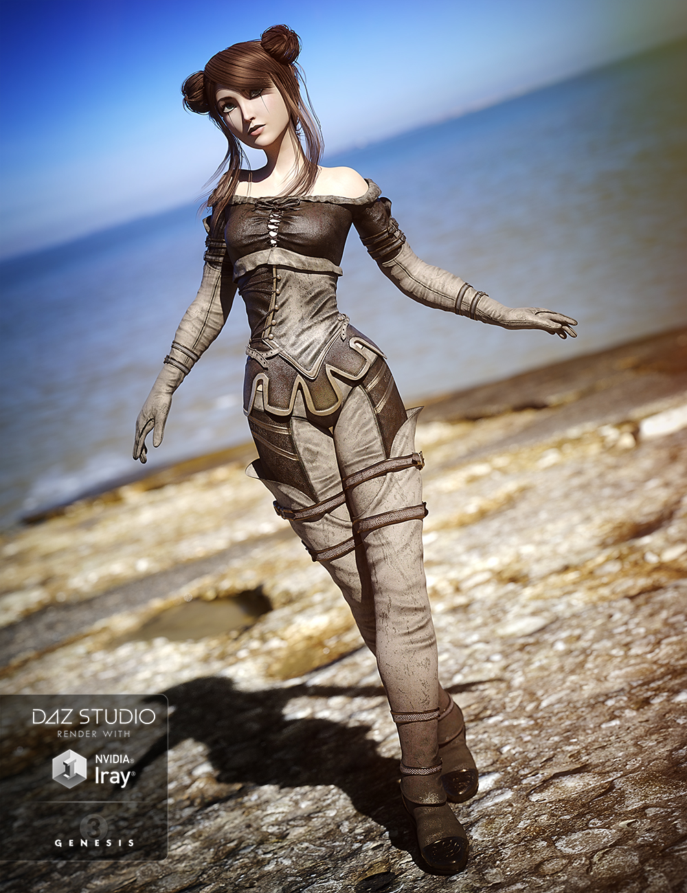 Knight Winds Outfit for Genesis 3 Female(s) | Daz 3D