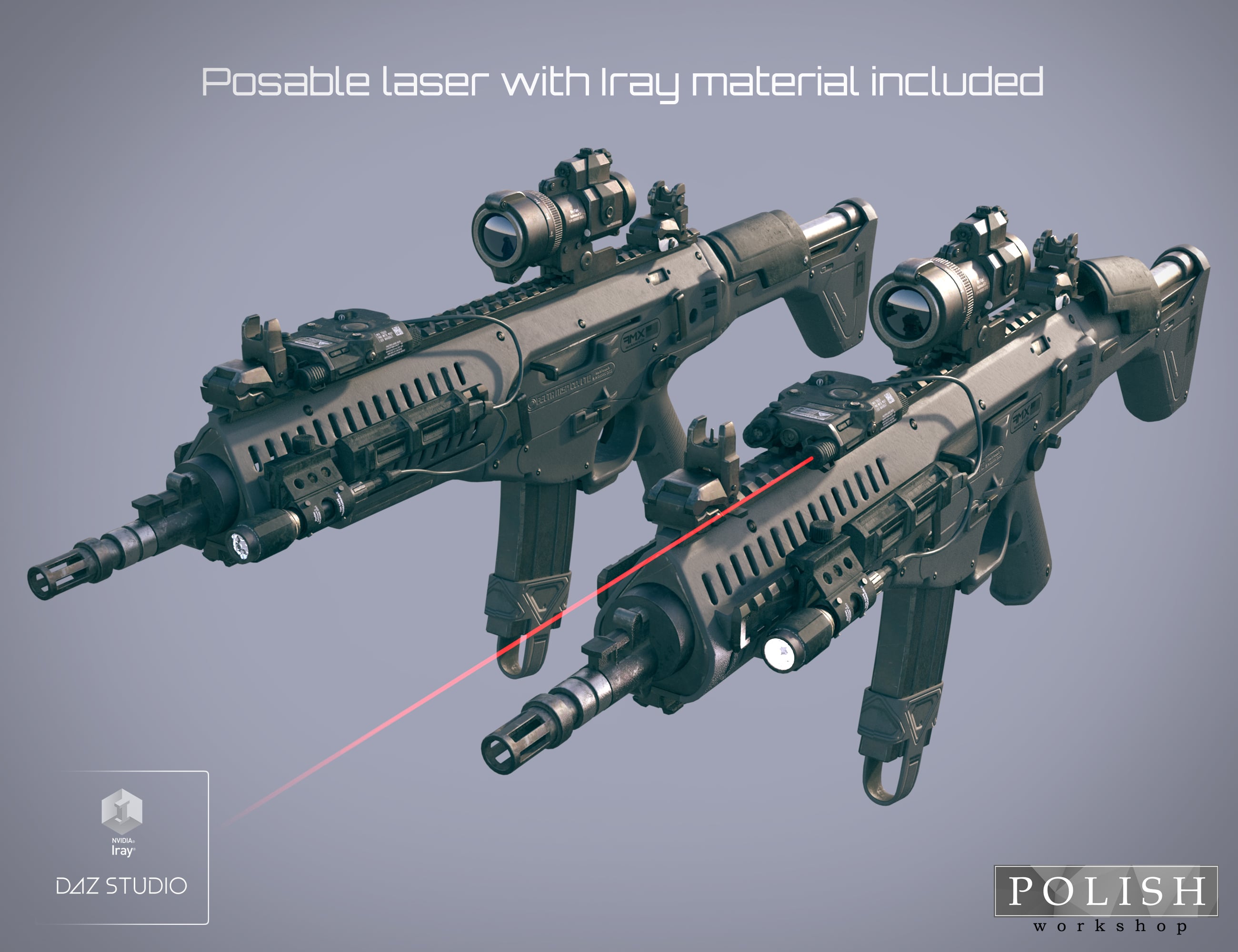 Modern Weapon Pack Bundle 01 | Daz 3D