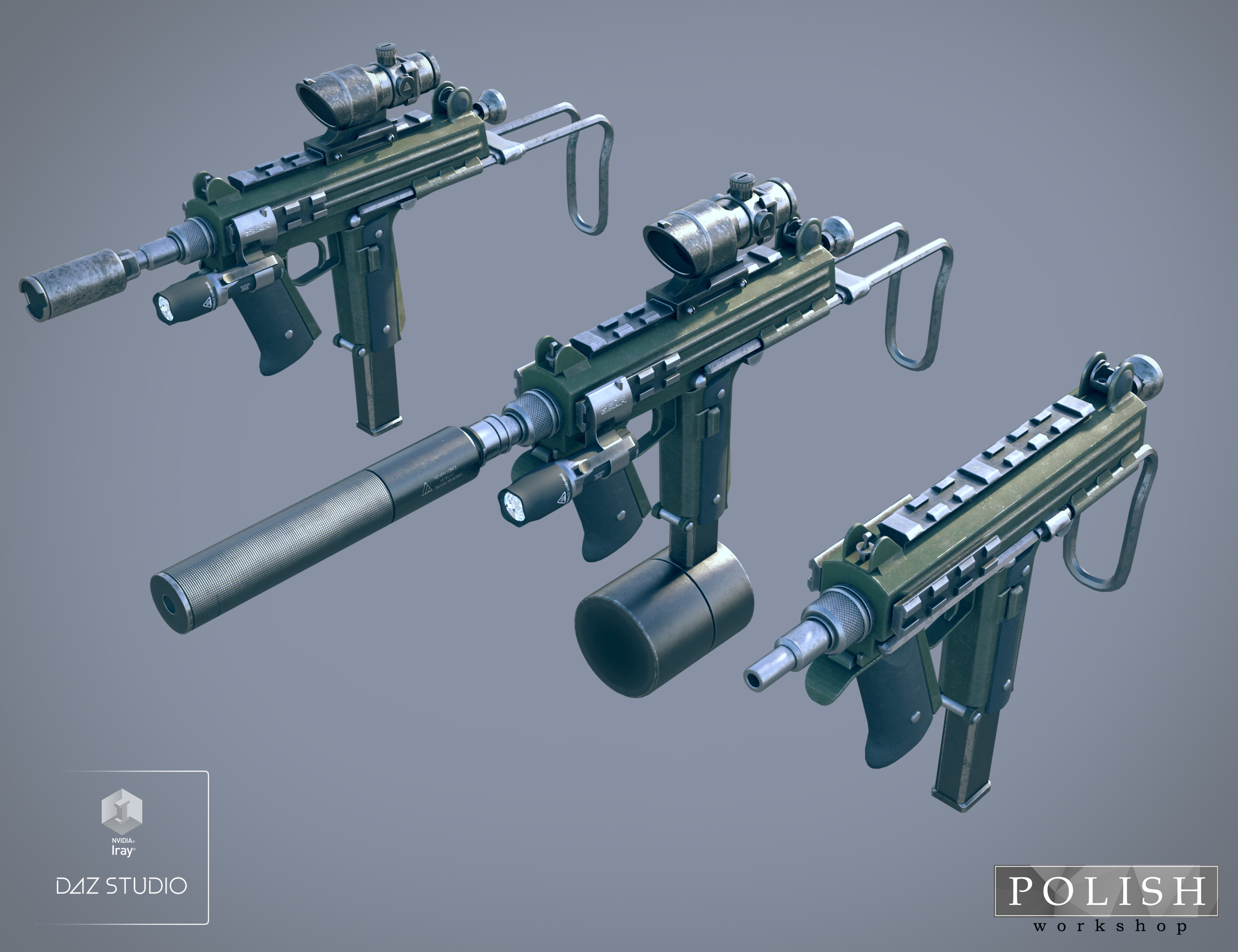 Modern Weapon Pack Bundle 01 | Daz 3D