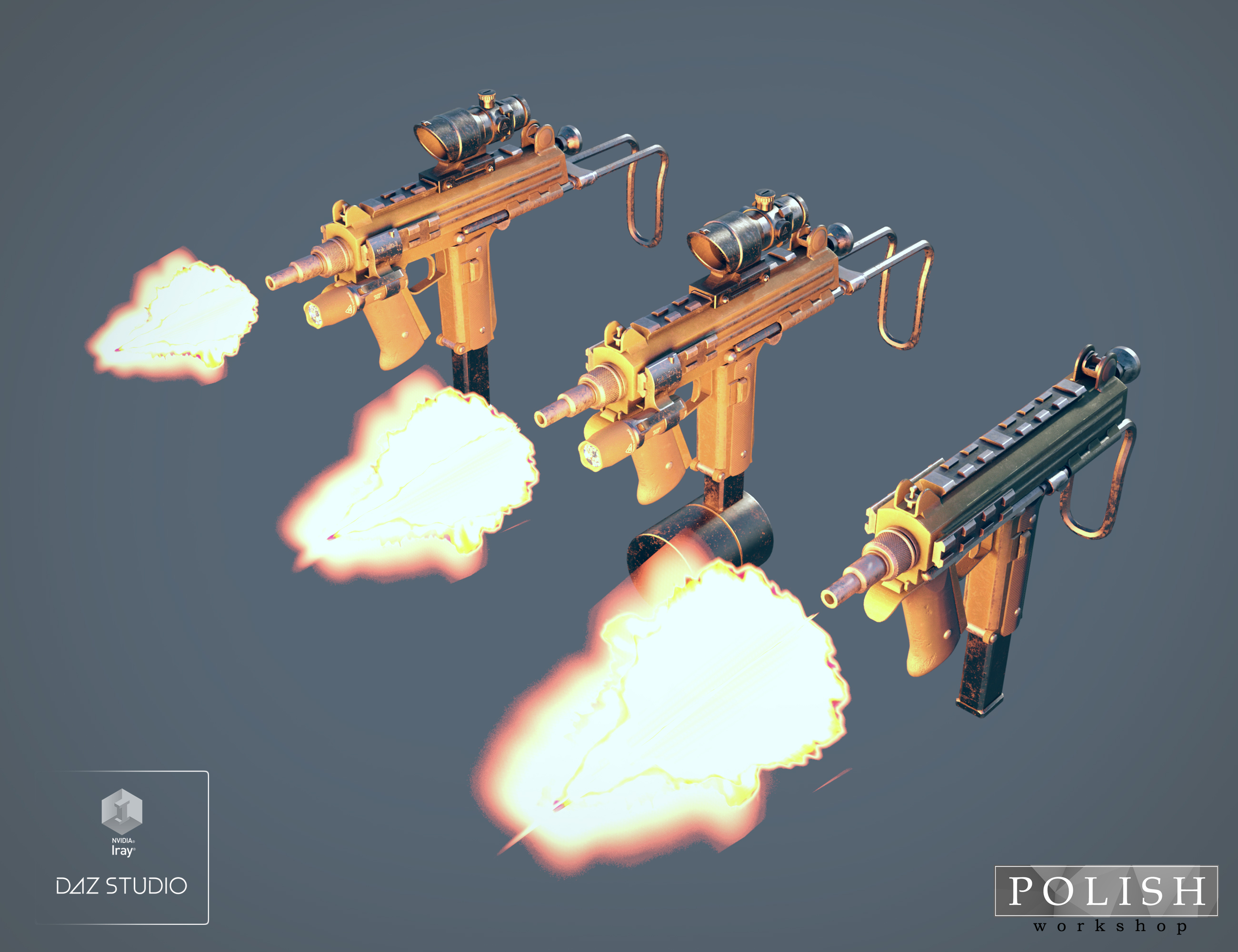 Modern Weapon Pack Bundle 01 | Daz 3D
