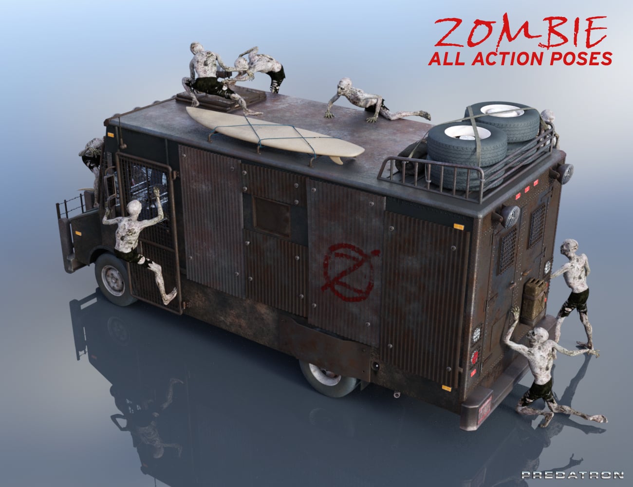 Zombie All Action Poses | Daz 3D
