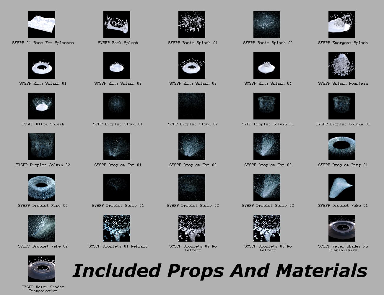 SY Super Splash Pack Iray | Daz 3D