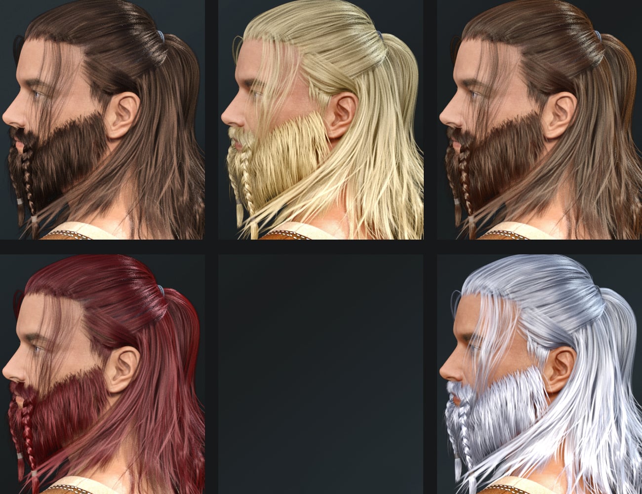 Adrian Hair and Beard for Genesis 3 Male(s) | Daz 3D
