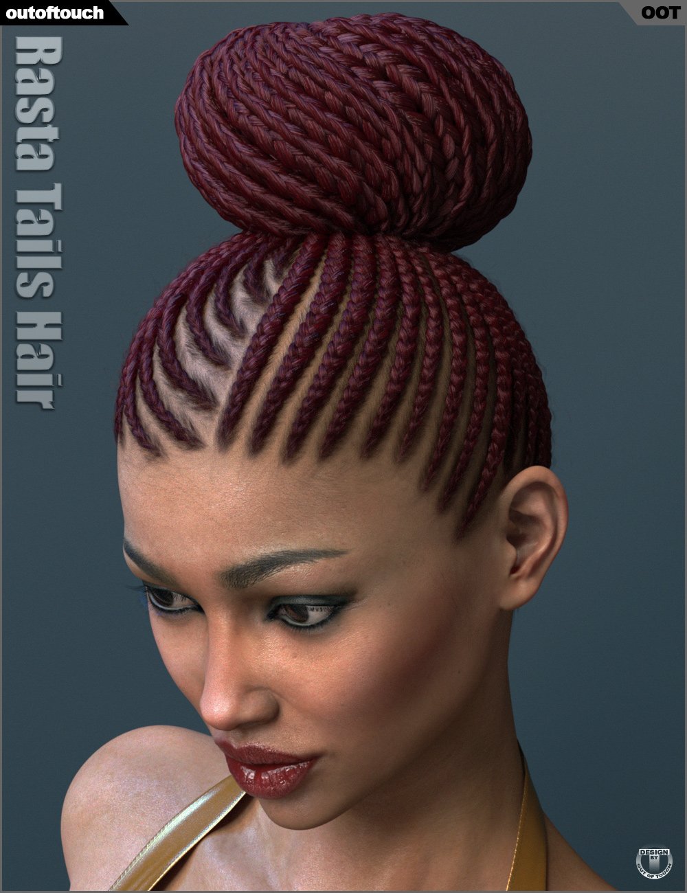 Rasta Tails Hair and OOT Hairblending 2.0 for Genesis 3 Female(s) | Daz 3D