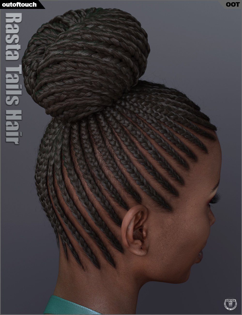 Rasta Tails Hair and OOT Hairblending 2.0 for Genesis 3 Female(s) | Daz 3D
