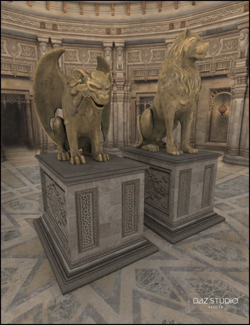 Aslan Statues | Daz 3D