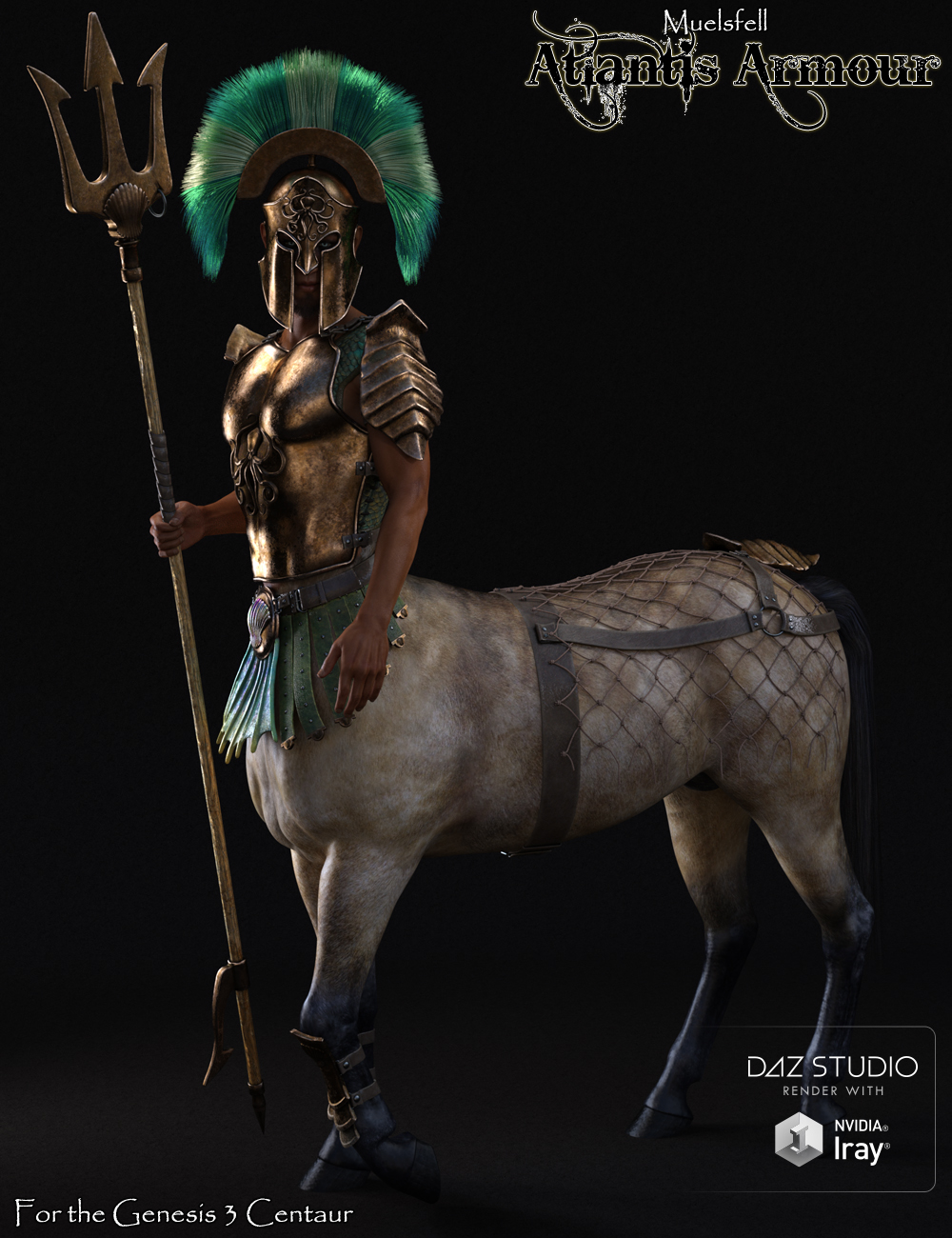 Muelsfell Atlantis Armour for the Centaur 7 Male | Daz 3D