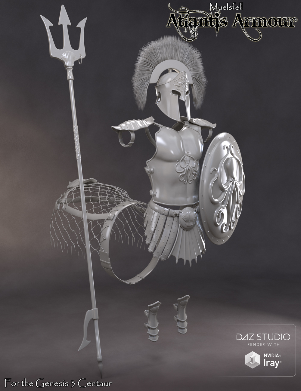 Muelsfell Atlantis Armour for the Centaur 7 Male | Daz 3D