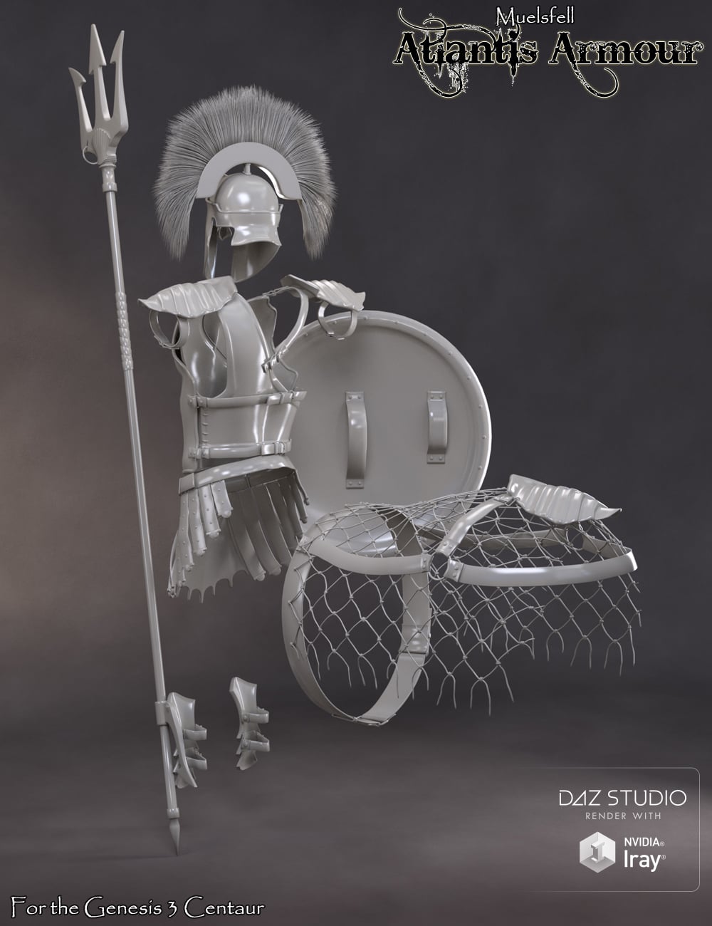 Muelsfell Atlantis Armour for the Centaur 7 Male | Daz 3D