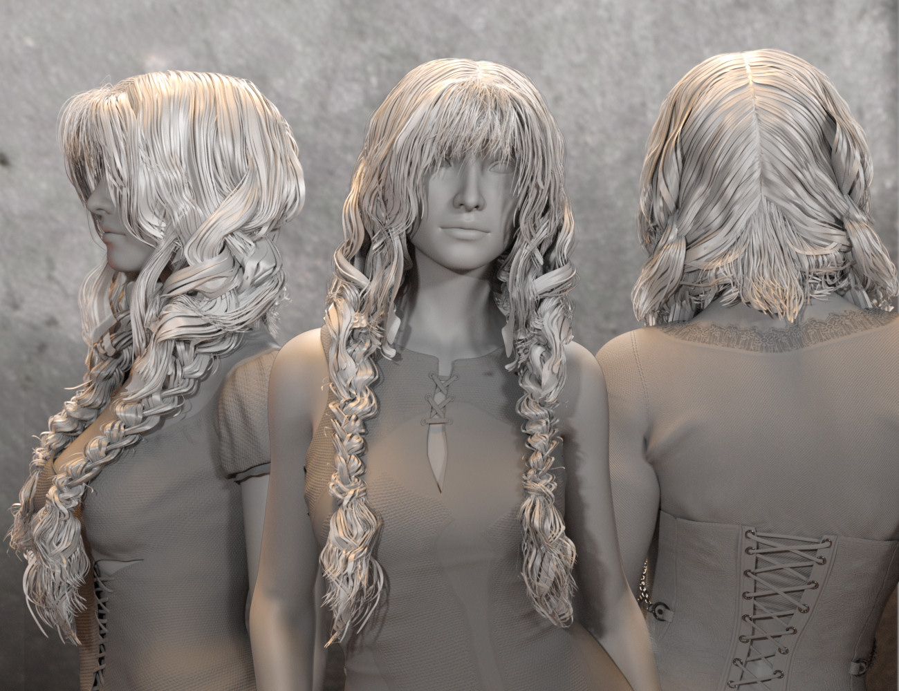Double Trouble Braids for Genesis 3 Female(s) | Daz 3D