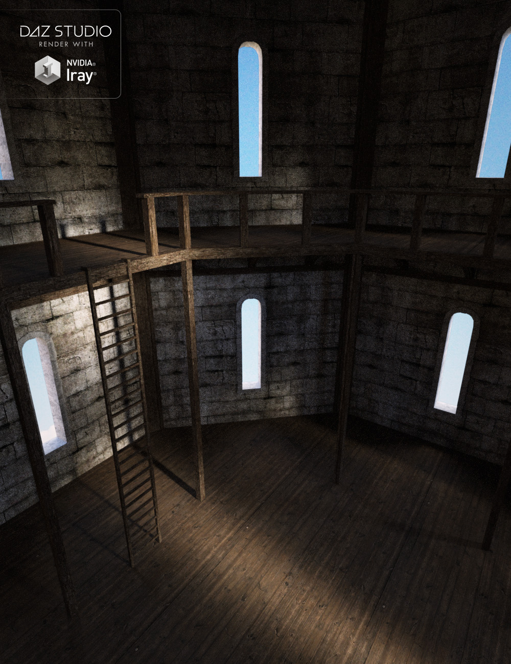 Medieval Castle Tower Interior | Daz 3D