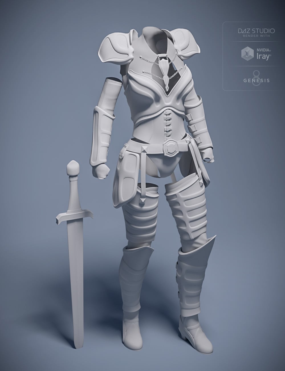 Throne Defender Armor for Genesis 8 Female(s) | Daz 3D